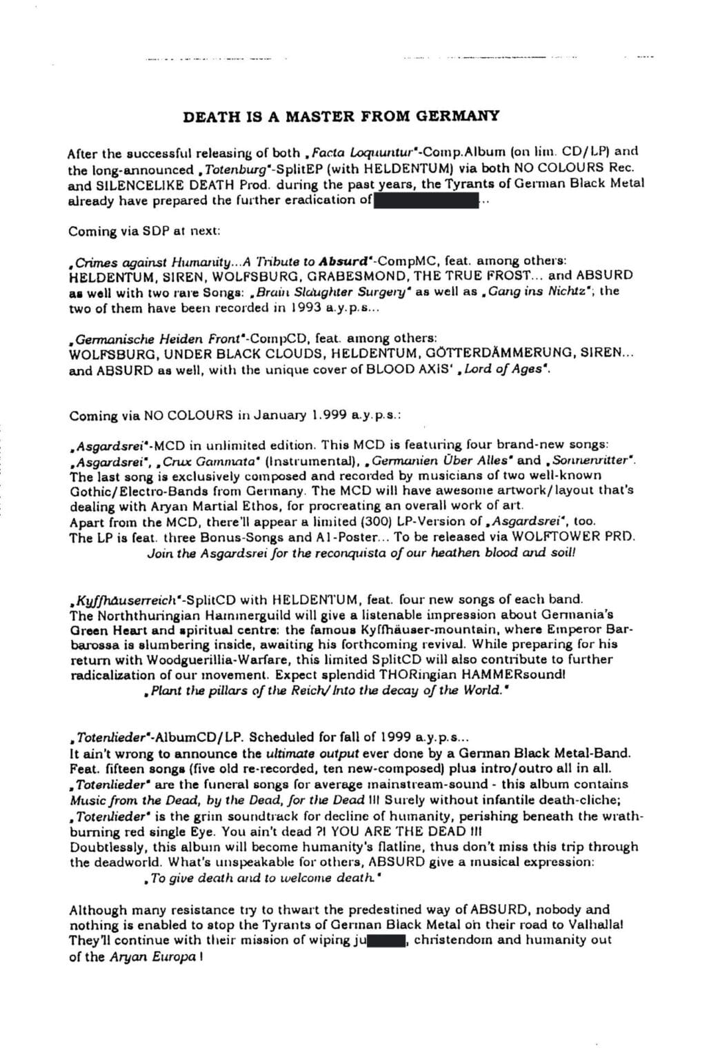 Biography 1992 – 2023 – ABSURD